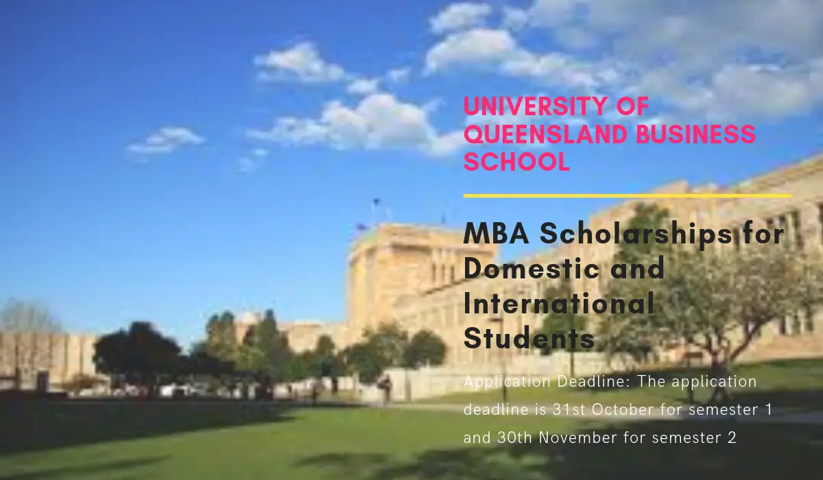 MBA Scholarships at UQ Business School in Australia