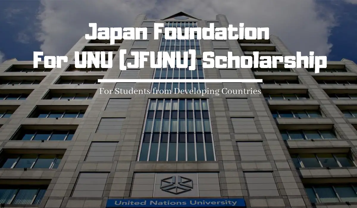 JFUNU Sustainability Scholarships in Japan, 2020