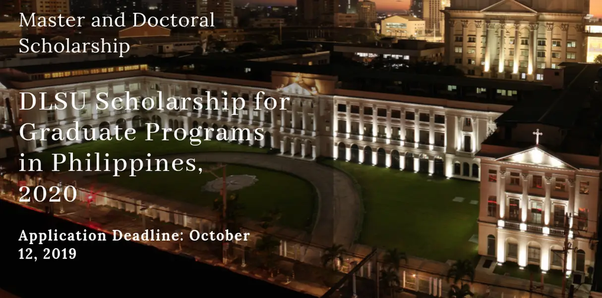 DLSU Scholarship for Graduate Programs in Philippines, 2020