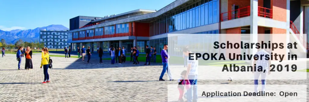 Scholarships at EPOKA University in Albania, 2019