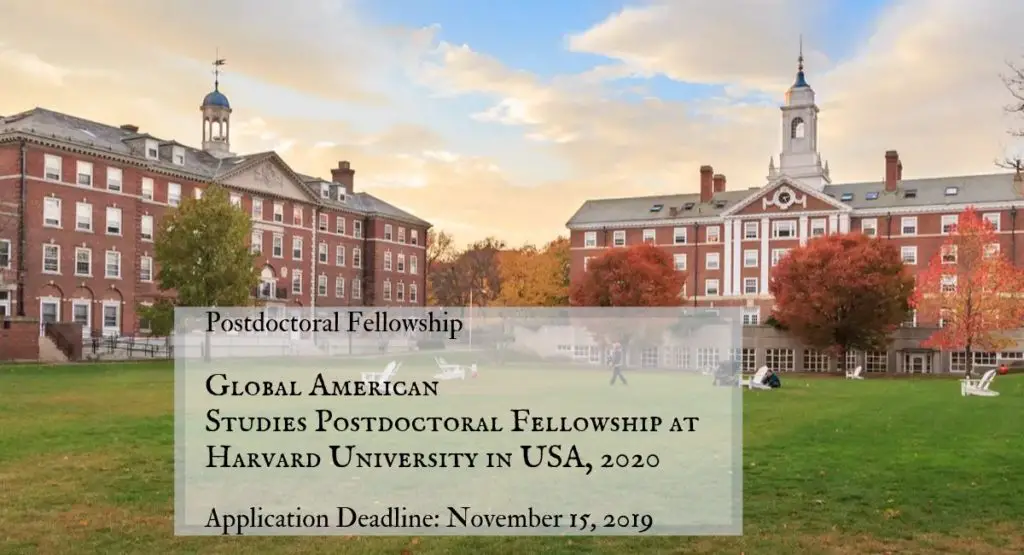 Global American Studies Postdoctoral Fellowship at Harvard University ...