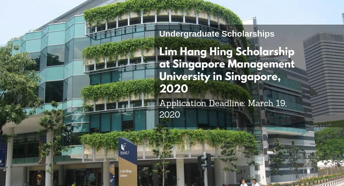 Lim Hang Hing Scholarship at Singapore Management University in ...