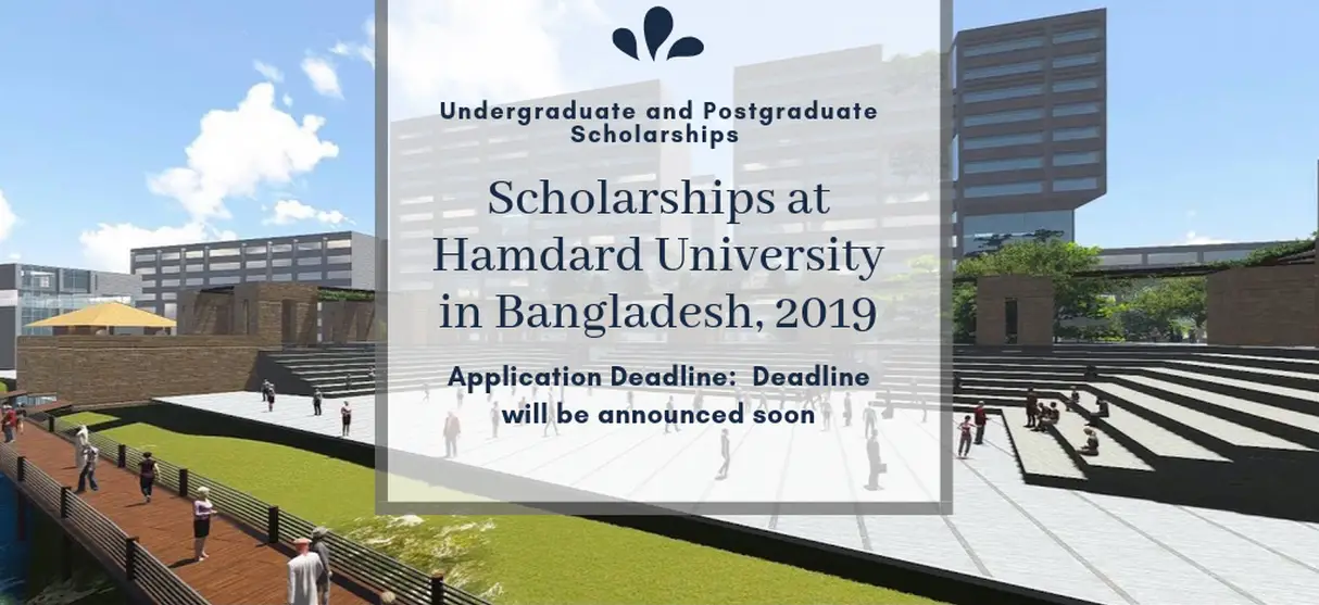 Scholarships at Hamdard University in Bangladesh, 2019