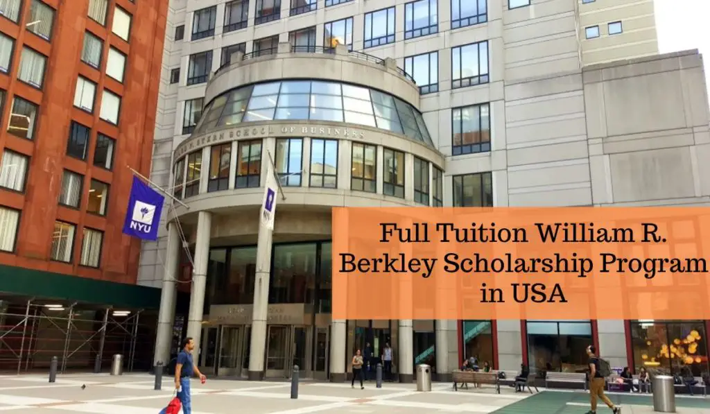 Full Tuition William R. Berkley Scholarship Program at NYU Stern School ...