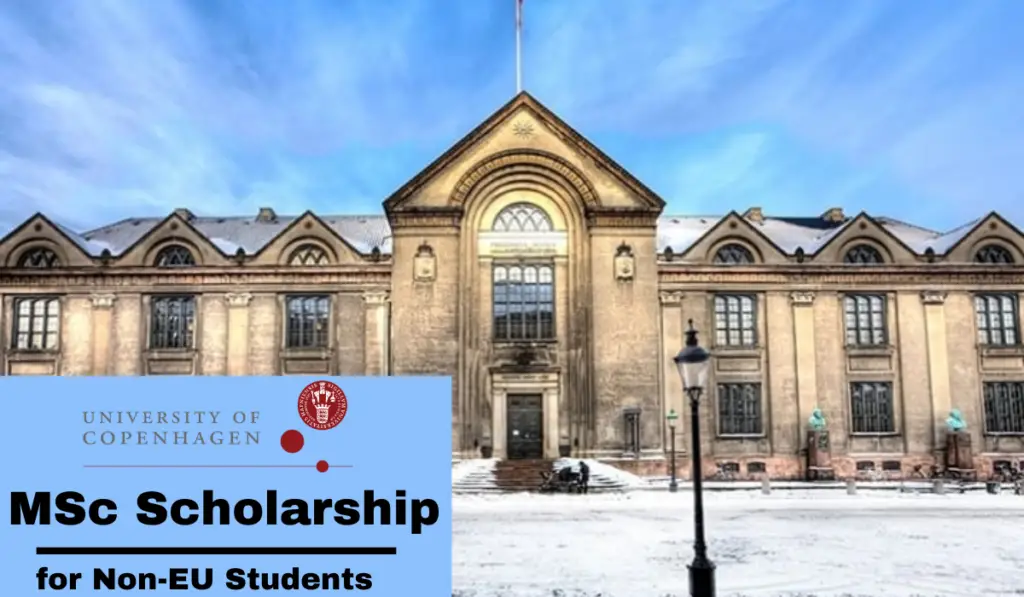 MSc Scholarship for Non-EU Students at University of Copenhagen, Denmark