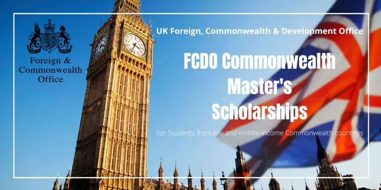 FCDO Commonwealth Master’s Scholarships for International Students