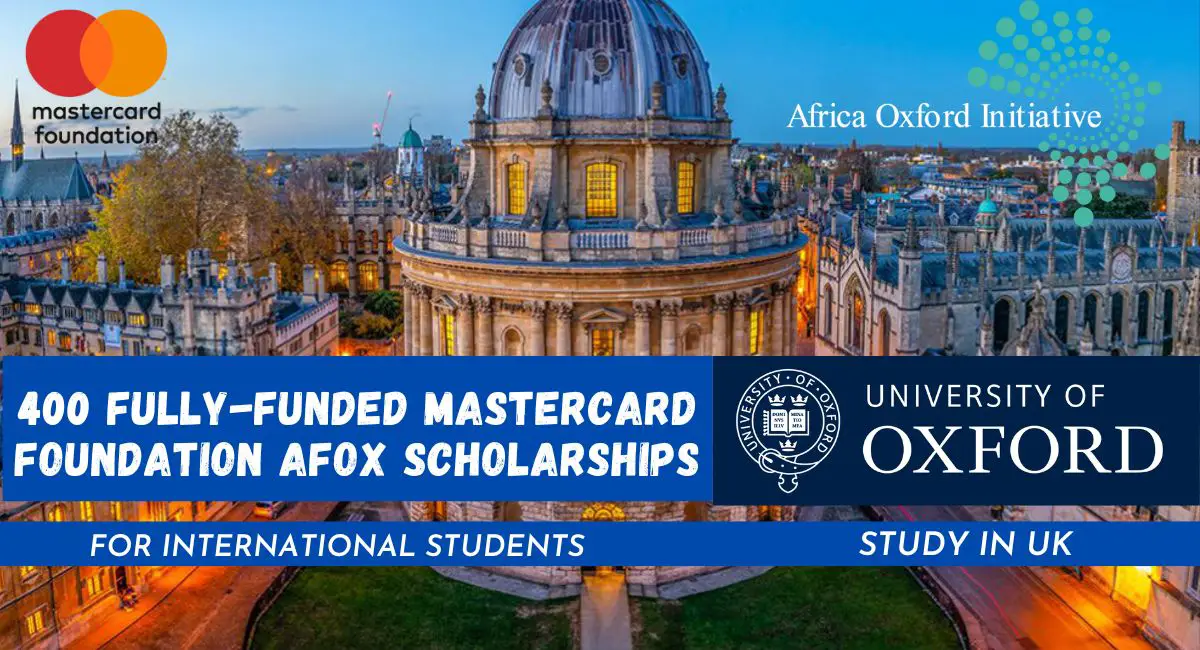 400 Fully-Funded MasterCard Foundation AfOx Scholarships for African ...