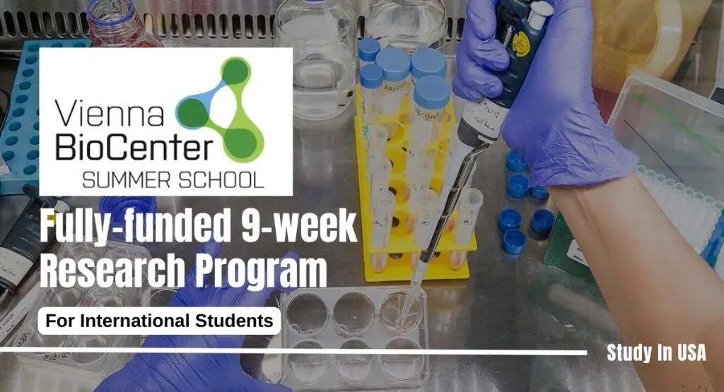 Vienna BioCenter Summer School Fully-funded 9-week Research Program for ...