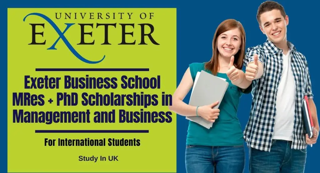 Exeter Business School MRes + PhD Scholarships in Management and ...