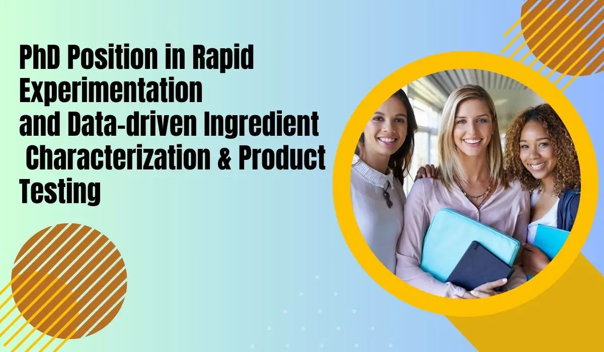 PhD Position in Rapid Experimentation and Data-driven Ingredient ...